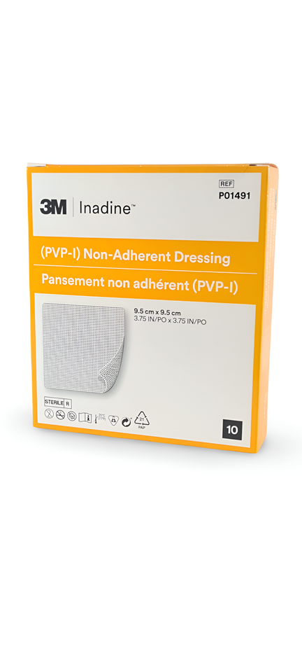 Inadine Dressings - Iodine Non-Adherent - 9.5cm x 9.5cm - Pack Of 10 ...