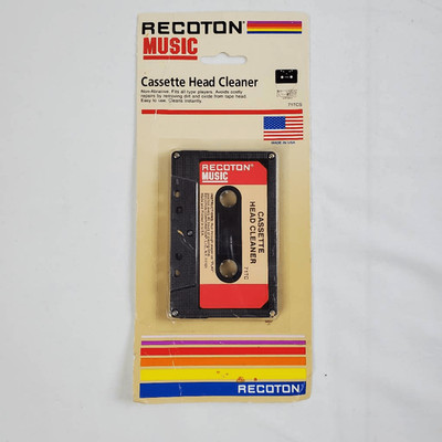 Vintage Recoton Cassette Head Cleaner 71TC Sealed NOS Non-Abrasive Tape ...