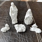 Vintage White Glaze Ceramic Nativity Set 5 pieces Christmas Jesus | eBay