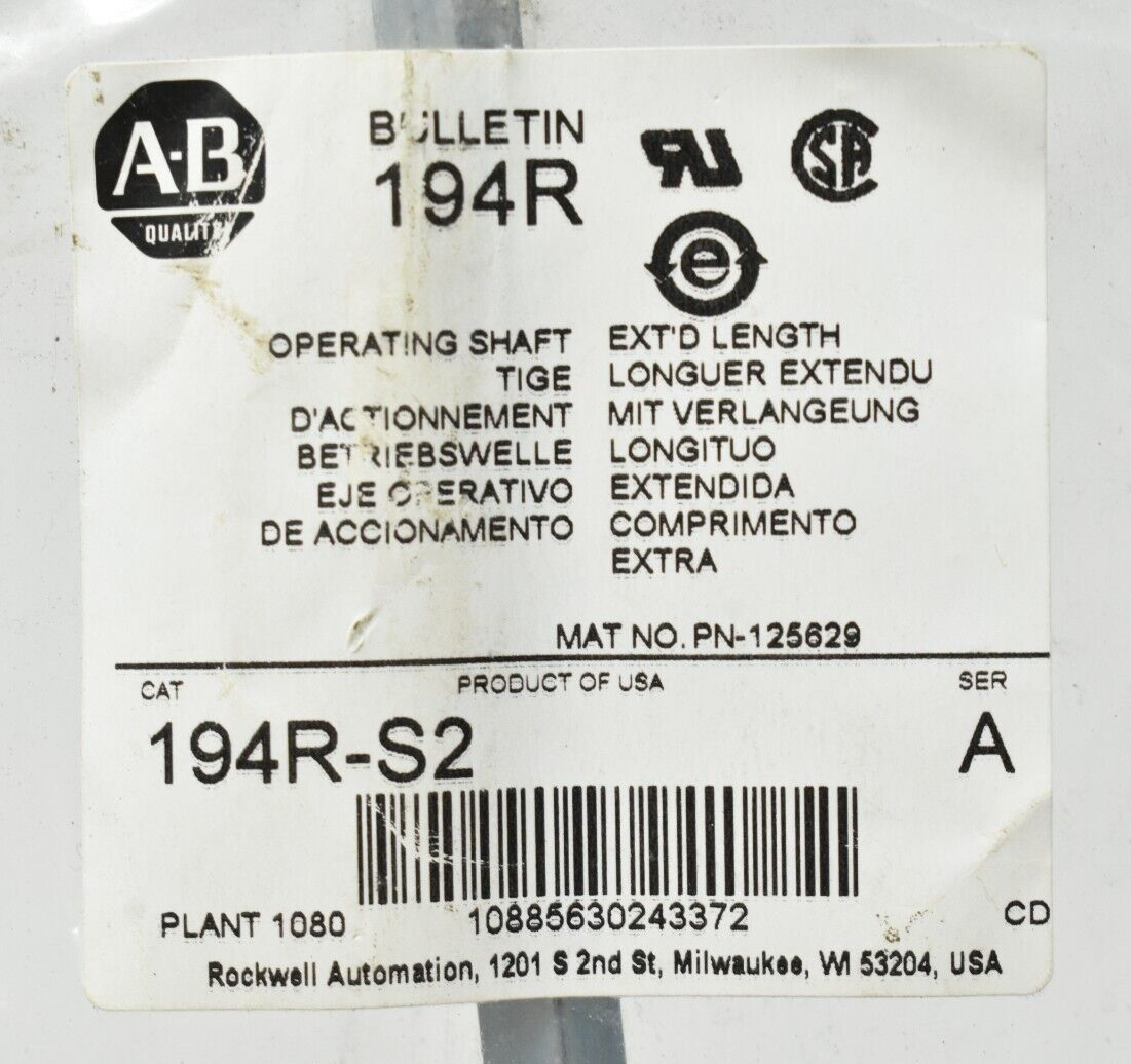 Allen Bradley 194r-s1 Ser a Operating Shaft 194r 194RS1 for sale online ...