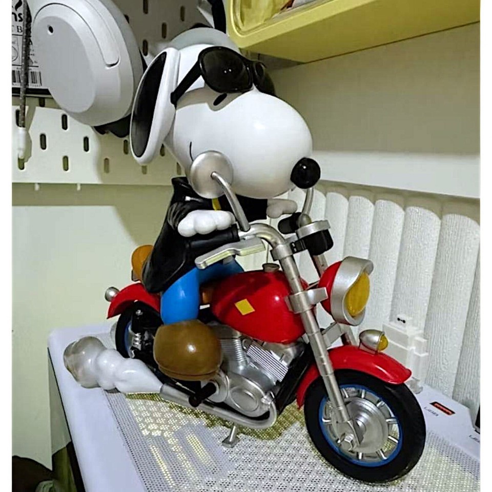 Peanuts Snoopy Motorcycle Blind Box Figure Toy Gift Cool 1 pc Miniso ...