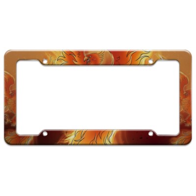 Phoenix Rising from the Flames License Plate Tag Frame | eBay