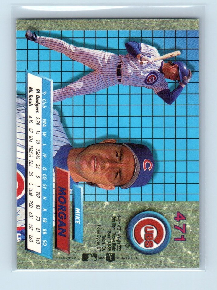 1992 Ultra Mike Morgan Chicago Cubs #471 | eBay