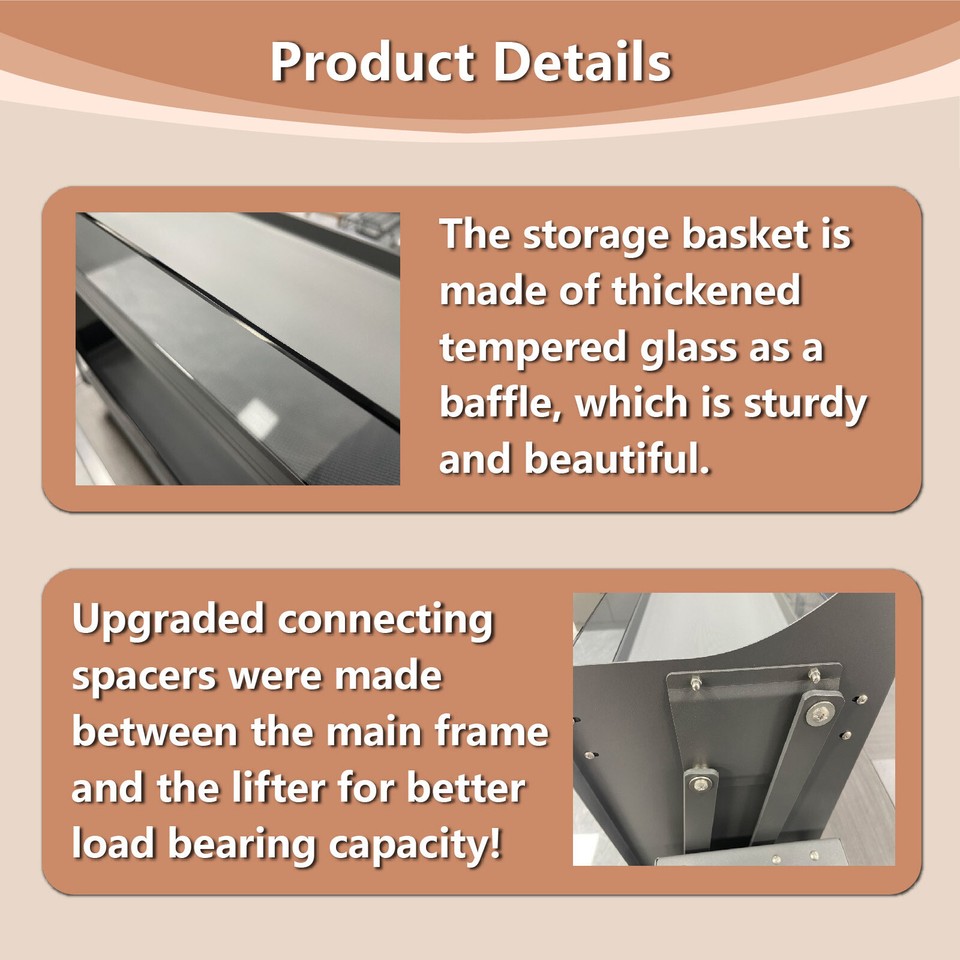 24''/30''/36'' Pull Down Shelf 2 Tier Pull Down Cabinet Organizer 66lbs ...