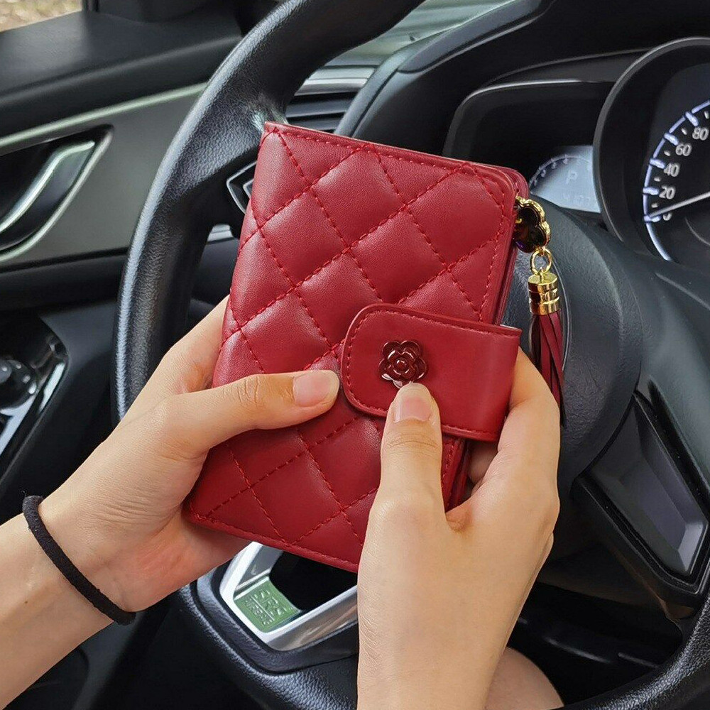 Women RFID Wallet Leather Small Clutch Coins Purse Credit Card Holder ...