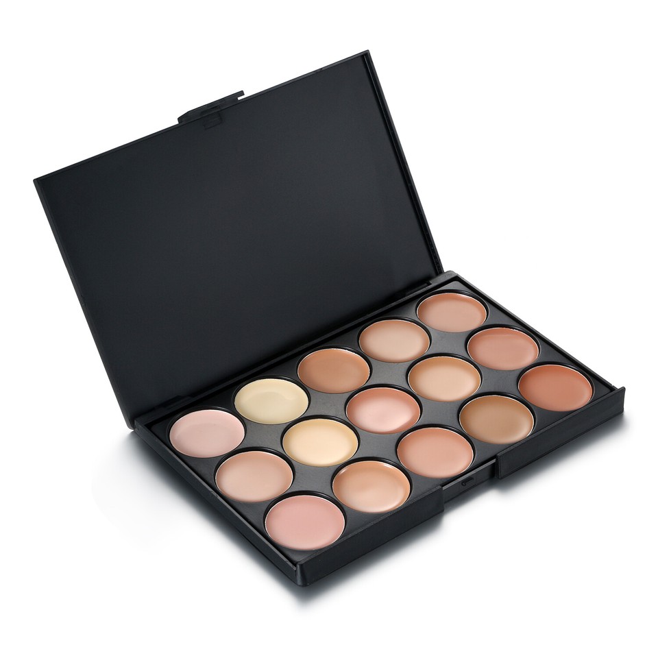 15 Colors Pro Concealer Palette Kit Foundation Contour Face Cream ...