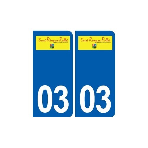 03 Saint-Rémy-en-Rollat logo ville autocollant plaque stickers | eBay