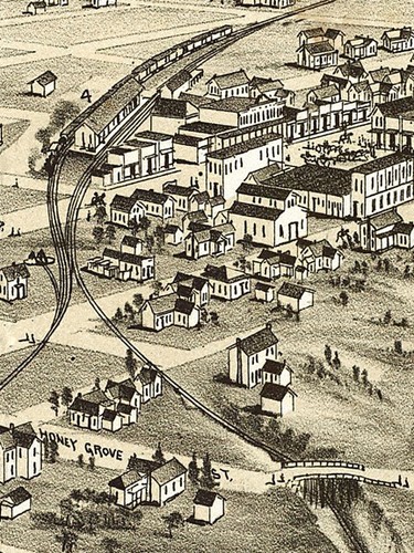 Ladonia Texas 1891 Historic Panoramic Town Map - 14x24 | eBay