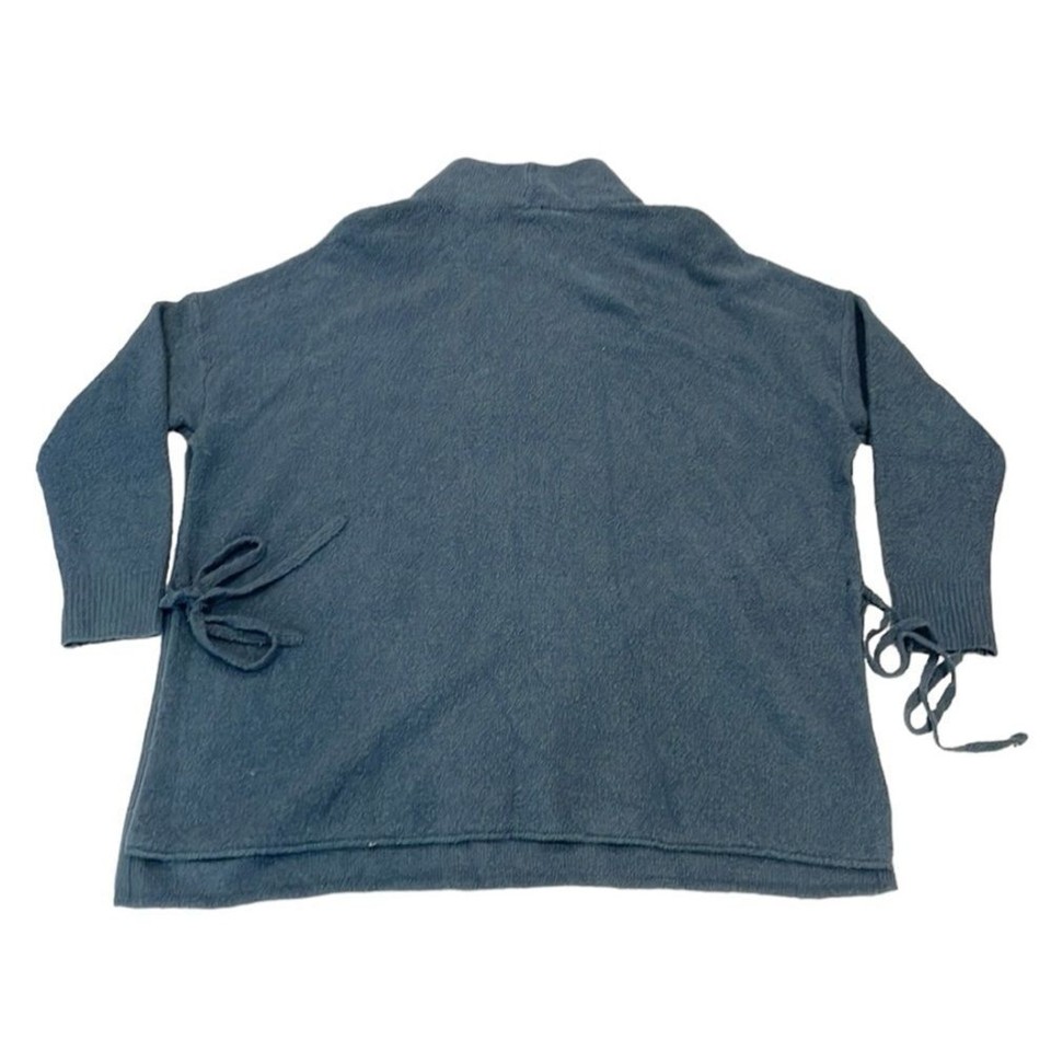 J. Jill Pure Poncho Sweater Women Mock Turtleneck Split Side Boucle M/L ...