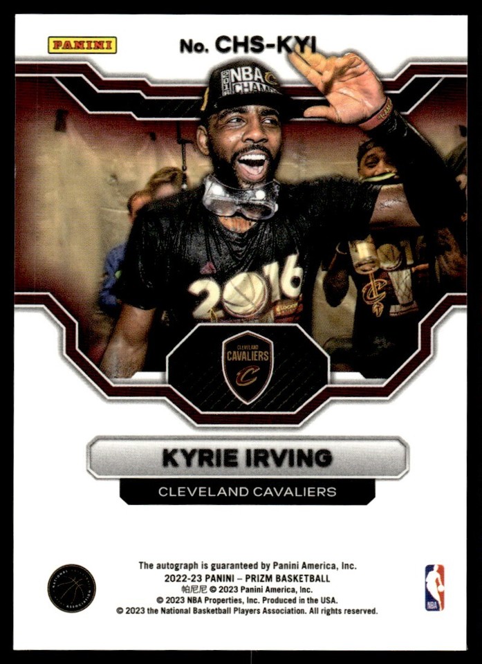2022-23 Prizm Champion Signatures Kyrie Irving Auto Dallas Mavericks # ...