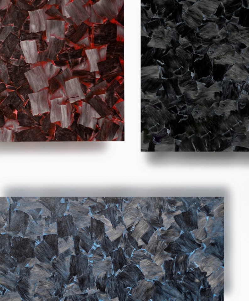 3K Metallic/Forged Red/Blue/Gold Carbon Fiber Sheet 200X300 400X500X1 ...