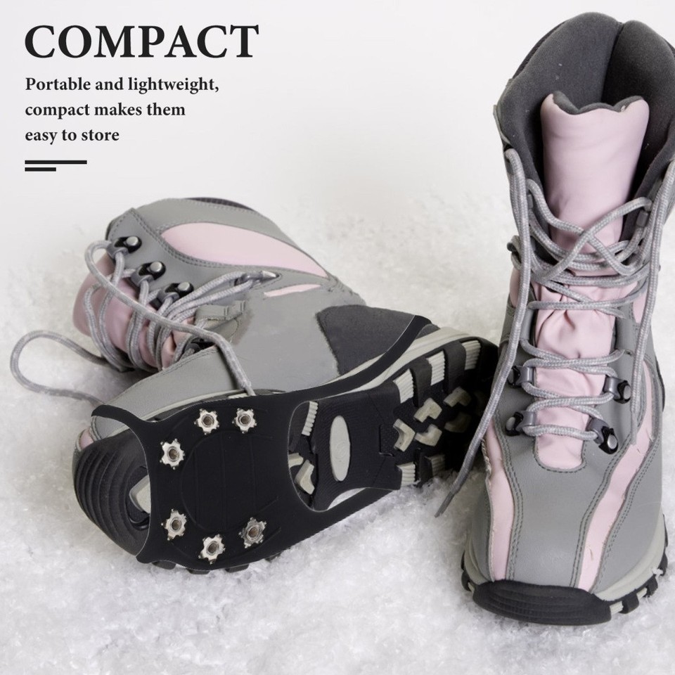 Winter Anti-skid Overshoes Spikes Cover Crampons Silicone Ice Snow ...