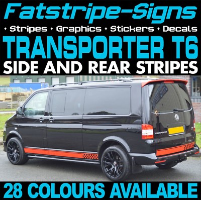 to fit VW TRANSPORTER T6 STRIPES GRAPHICS STICKERS DECALS DAY VAN ...