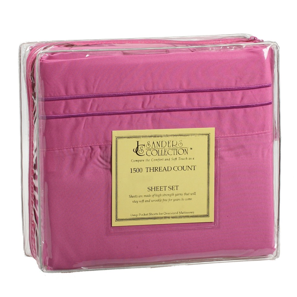 1500 Microfiber Thread Count 4 Piece Bed Sheet Set Many Sizes & Colors ...