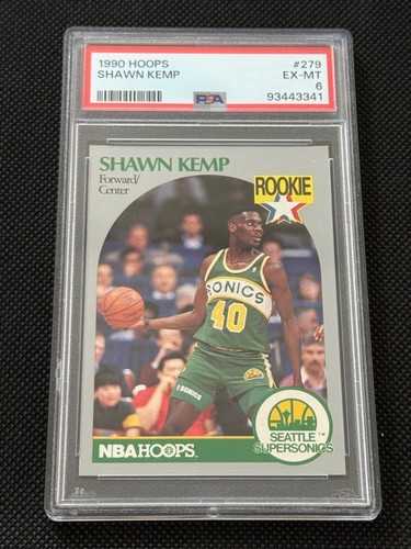 1990-91 NBA Hoops Shawn Kemp Rookie Card RC #279 PSA 6 Supersonics | eBay