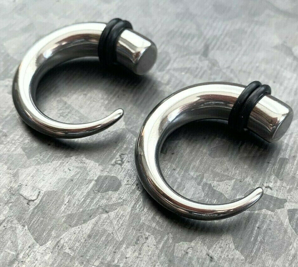 PAIR Steel Round Hook Tapers Lobe Expanders Plugs Hangers Guages Gauges ...