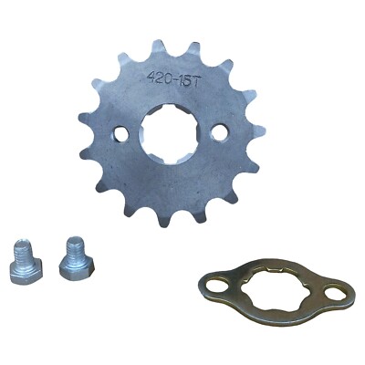 15 Teeth 420 Front Chain Engine Sprocket 20mm 50cc-125cc Dirt Pit Mini ...