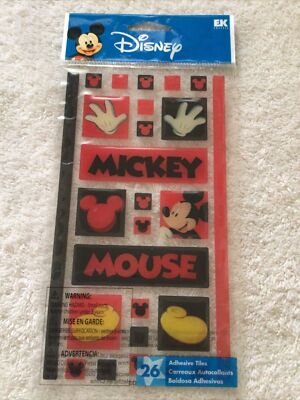 DISNEY MICKEY MOUSE SCRAPBOOK Stickers EK Success Adhesive Tile NIP | eBay