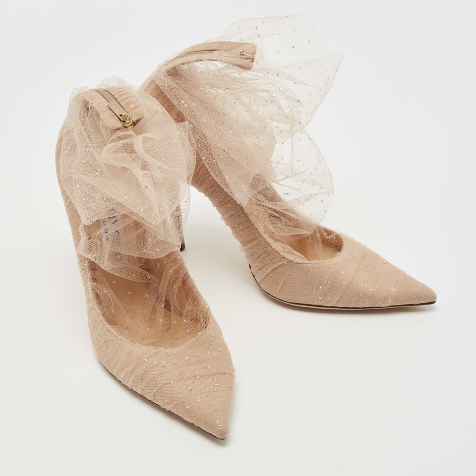 Jimmy Choo Beige Mesh and Suede Lavish Pumps Size 39 | eBay