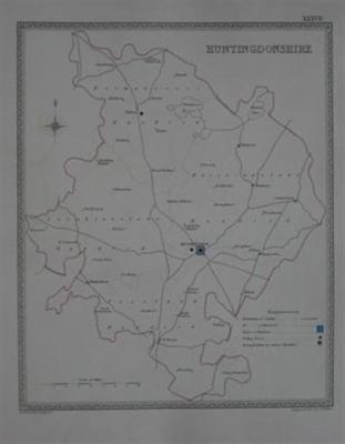 1835 Poll Map HUNTINGDONSHIRE Stilton Holywell England | eBay UK