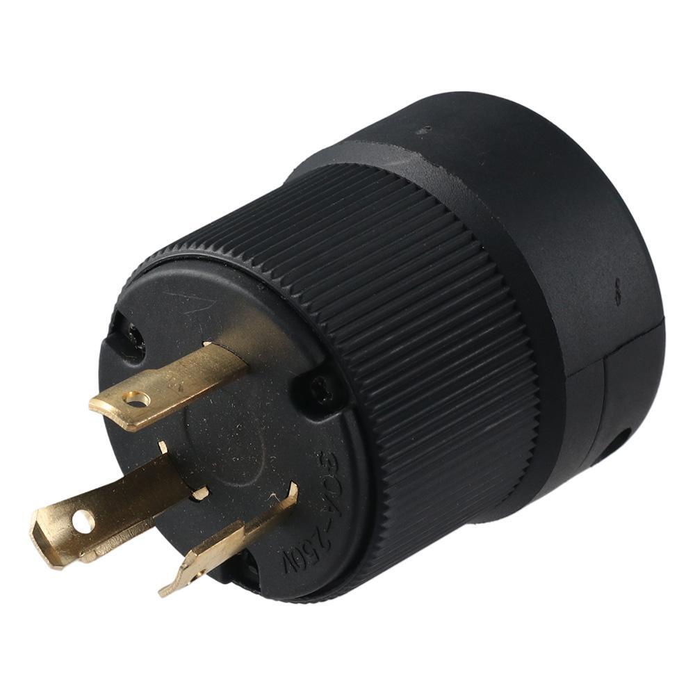 3-Prong Generator Plug Black Power Inlet Locking Male Plug Diesel ...