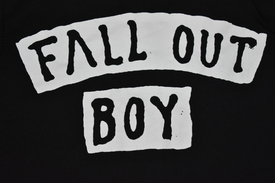 Fall Out Boy Juniors FOB Black Varsity Jacket New XL, 2XL | eBay