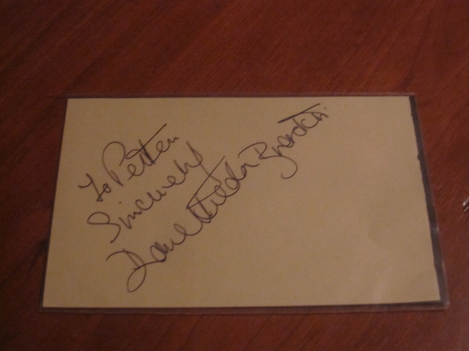 Patrick Fyffe "Dame Hilda" Autogaphed Index Card JSA Auction Certified ...