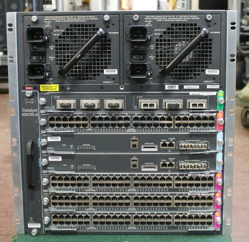 Cisco Catalyst WS-C4507R+E 7 Slot Chassis w 2x WS-X45-SUP7-E 1x WS ...