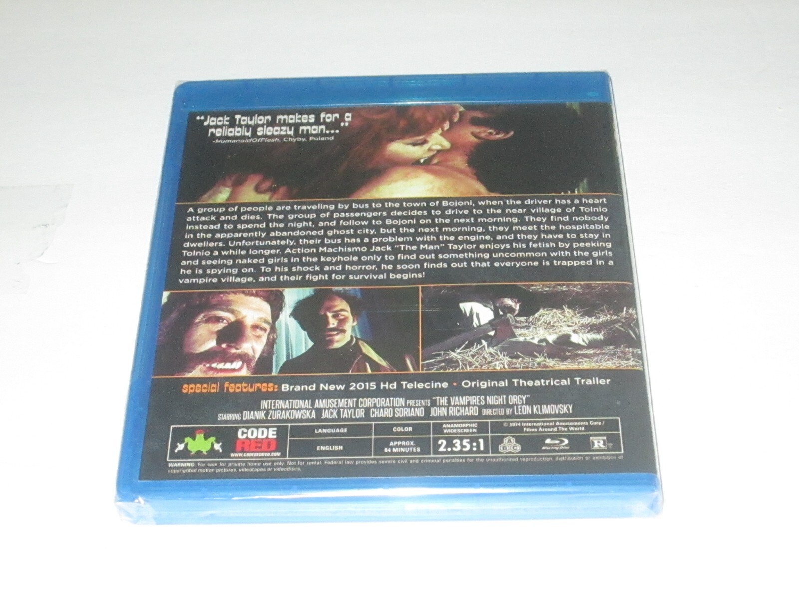 THE VAMPIRES NIGHT ORGY Blu-Ray Helga Line Paul Naschy RARE OOP Horror ...