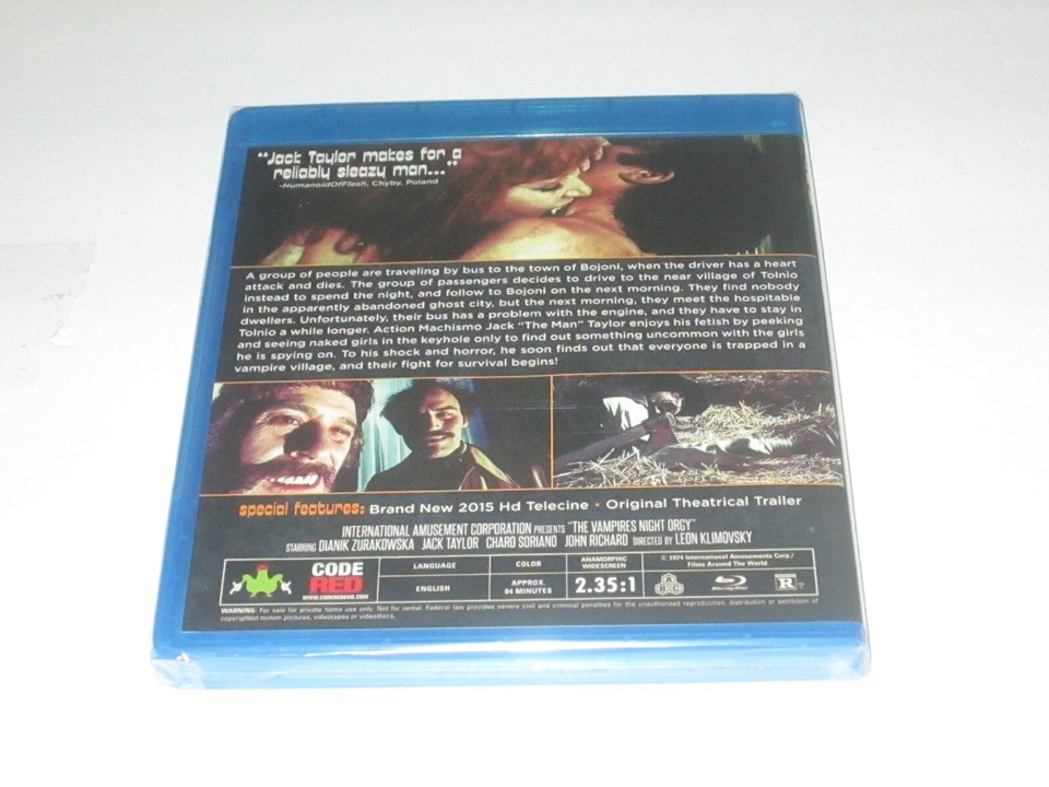 THE VAMPIRES NIGHT ORGY Blu-Ray Helga Line Paul Naschy RARE OOP Horror ...