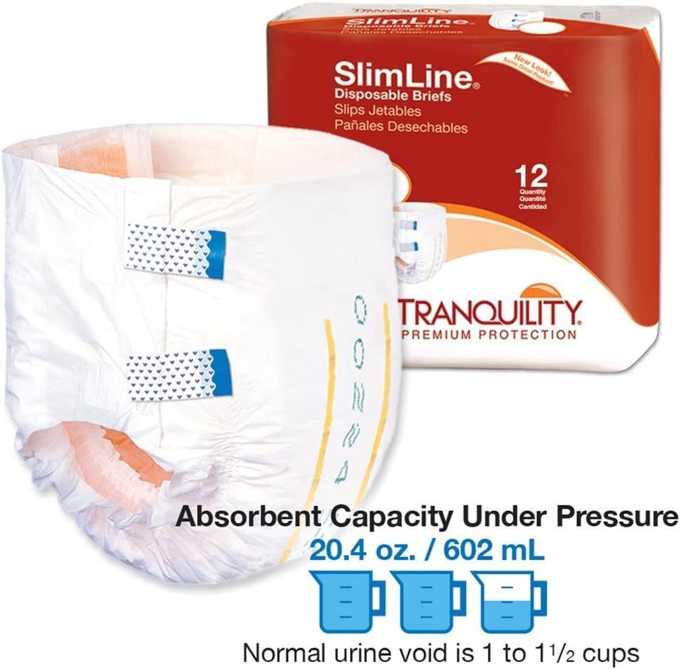 Tranquility Slimline Adult Brief Medium - Heavy Absorbency - (Pack 4 ...