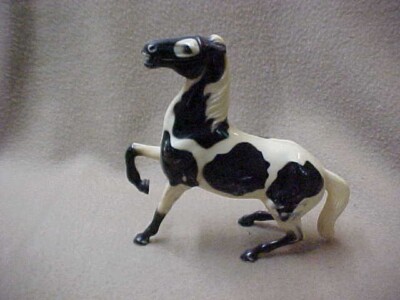 Hartland Horse Vintage Semi-Rearing Glossy Black & White Pinto 9" b | eBay