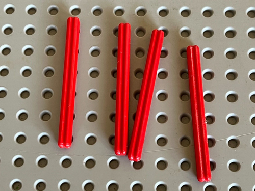 4 x LEGO TECHNIC Red Axle 6 ref 3706 / Set 8715 65182 3544 3545 3506 ...