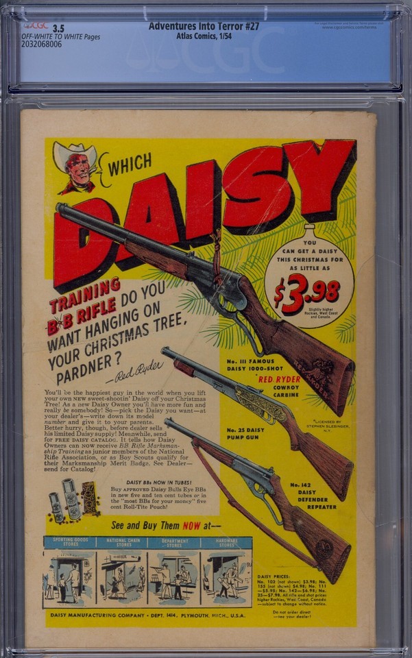 ADVENTURES INTO TERROR #27 CGC 3.5 GENE COLAN | eBay