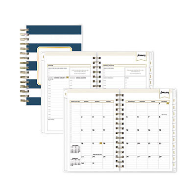 Blue Sky 103623 Day Designer Navy Stripe Daily/monthly Planner ...