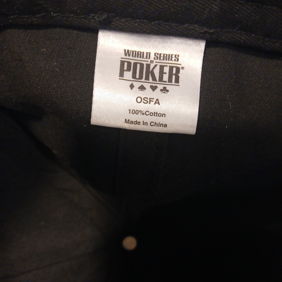 WSOP World Series of Poker Hat Black Adjustable Las Vegas Casino Cap | eBay