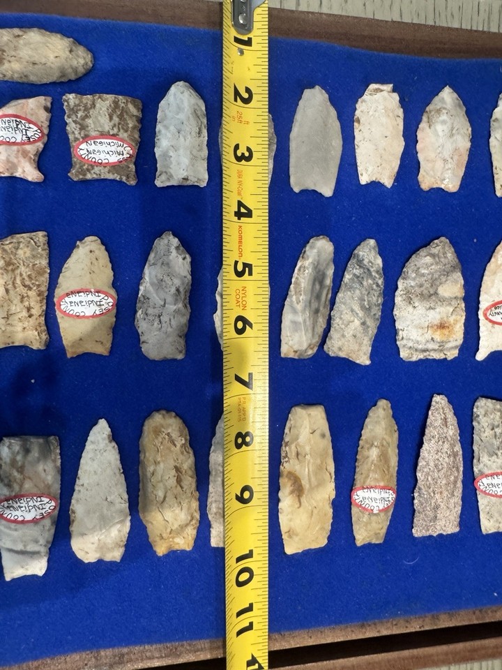 Lot Of 37 Native American Paleo Arrowheads Dalton Clovis Points | eBay
