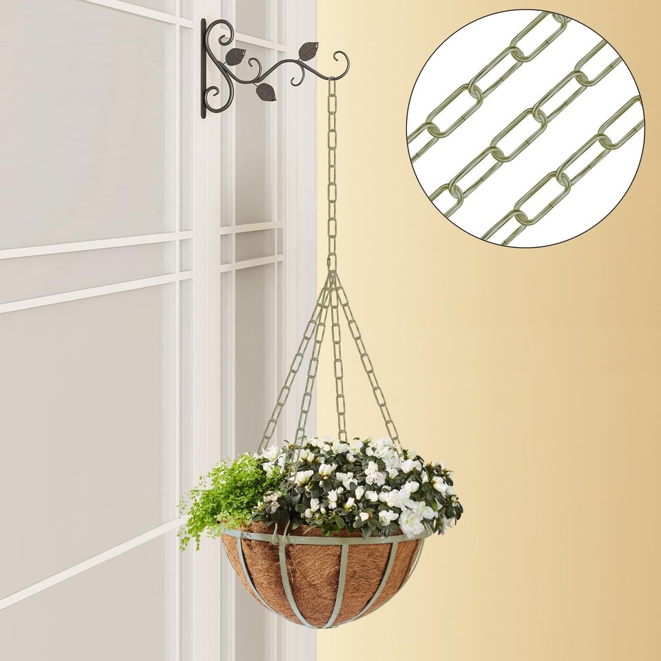 12 Ft Heavy Duty Hanging Chain Kit with Connection Locks & Swag Ceiling ...