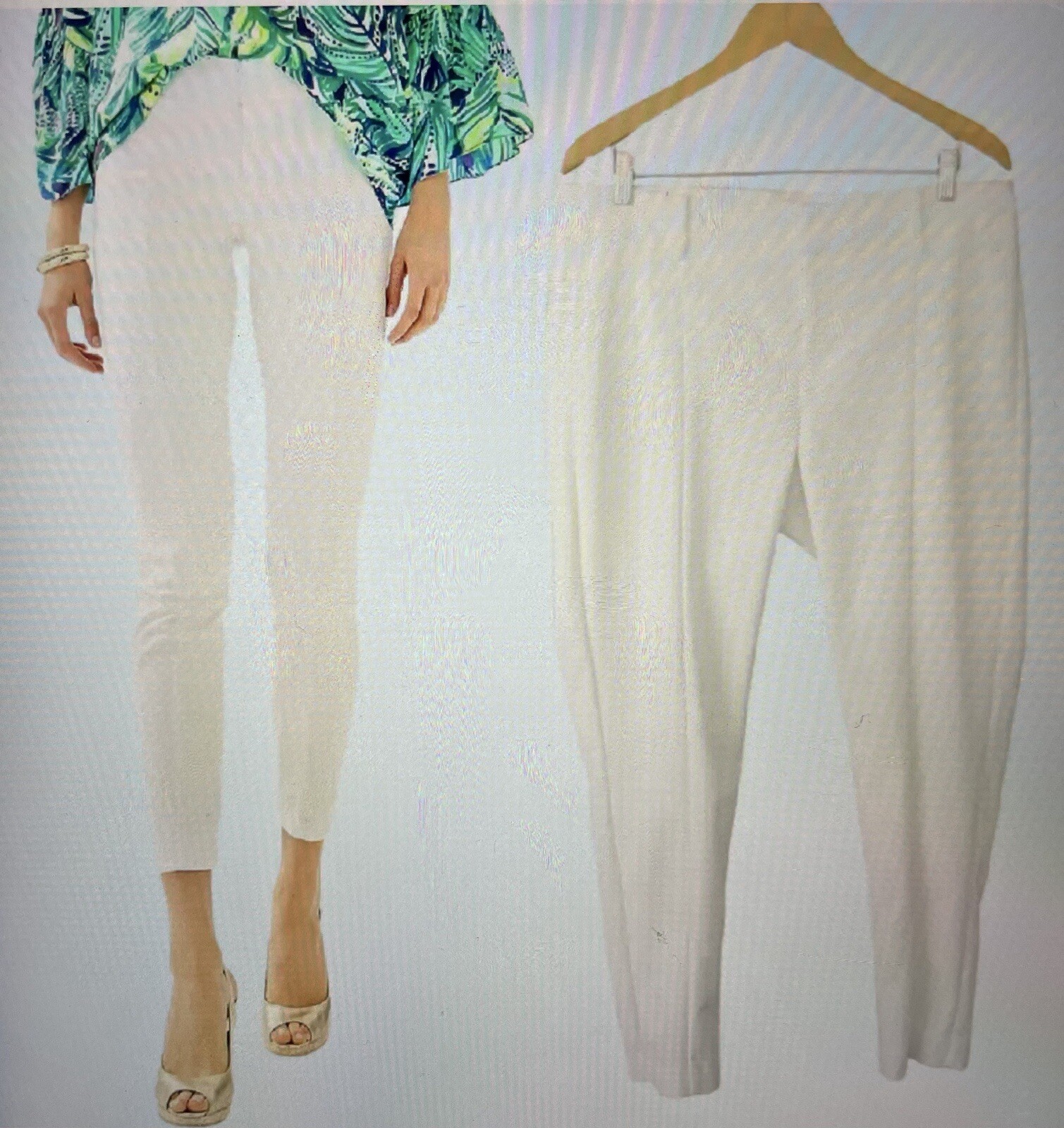 Lilly Pulitzer Chantal Stretch Dinner Pant Size 4 Whi… - Gem