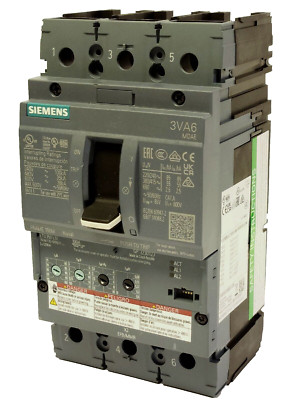 SIEMENS 3VA6110 5HN31 0AA0 3 Pole 100 AMP 3VA6 MDAE NAVAL Breaker ...