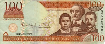 Banknote Dominican Republic 100 Pesos 2006 P177a | eBay