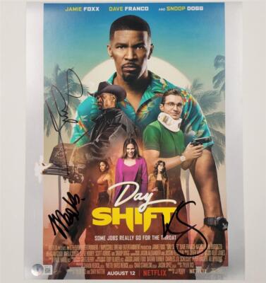 Day Shift Cast 3x signed 11x14 Photo Jamie Foxx Snoop Good ~ Beckett ...