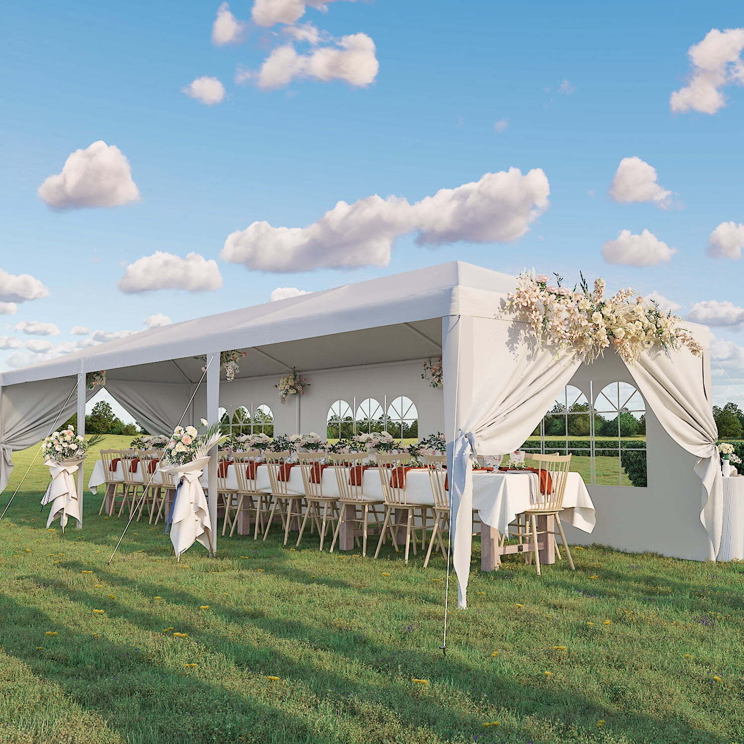 Carpa Kiosko Toldo Para Fiestas Exteriores Tienda De Boda 10x30 Pies ...