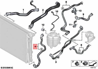 Genuine BMW Z4 G29 Z4 20i 30i Roadster Hose Radiator 17128653610 | eBay