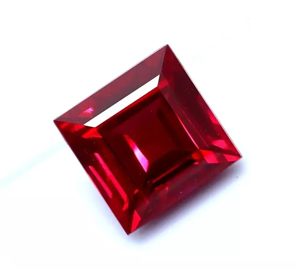 Blood Red Ruby 5.70 Ct. Square Cut Mozambique Precious Loose Gemstone ...
