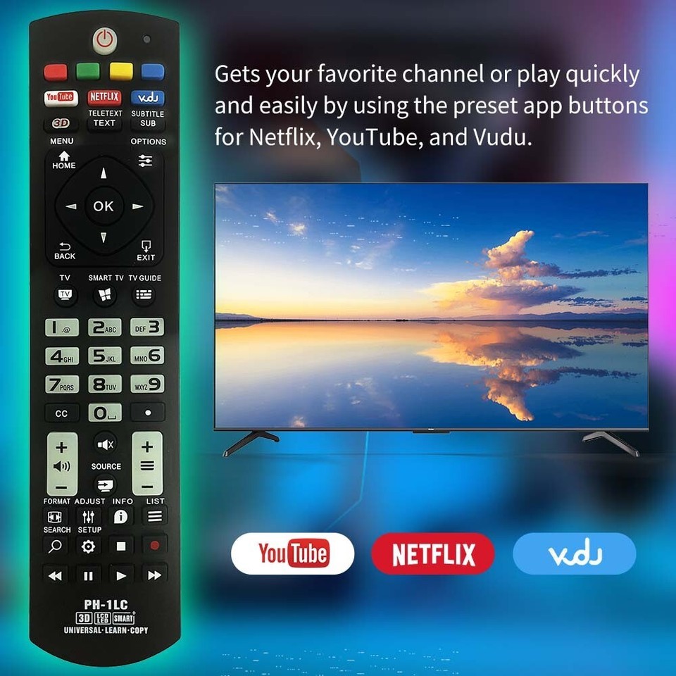 Replacement Remote For Philips Smart TV with big luminous Buttons | eBay