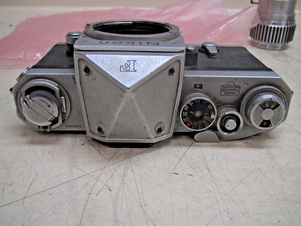 Vintage Nikon F 1963 35mm SLR Film Camera With Assorted Lenses FREE ...