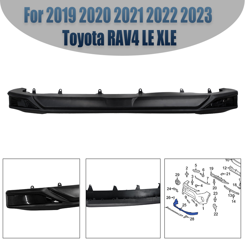 For 2019-2023 Toyota RAV4 Front Lower Valance Panel Air Dam Deflector ...