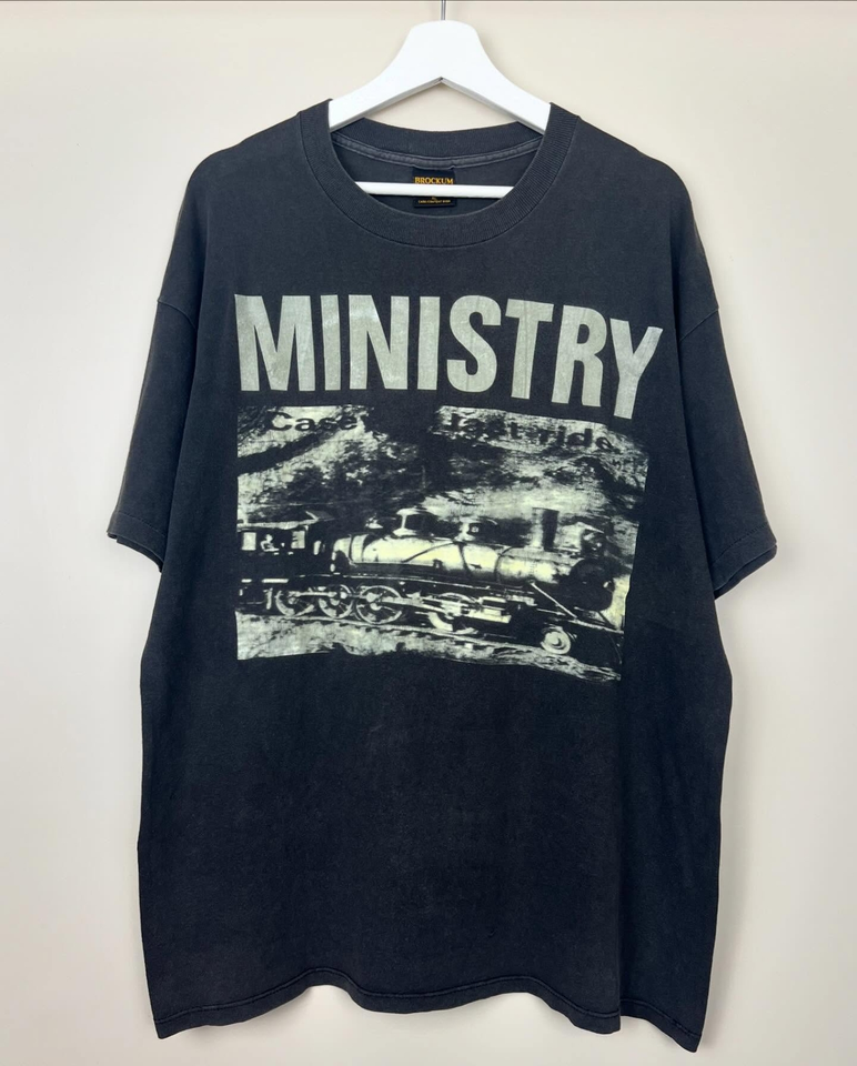 Remake Rare Ministry band black short sleeve classic T shirt | eBay