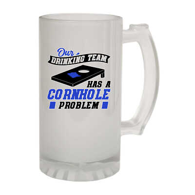 Our Drinking Team Has A Cornhole Problem - Novelty Gift Funny Glass ...